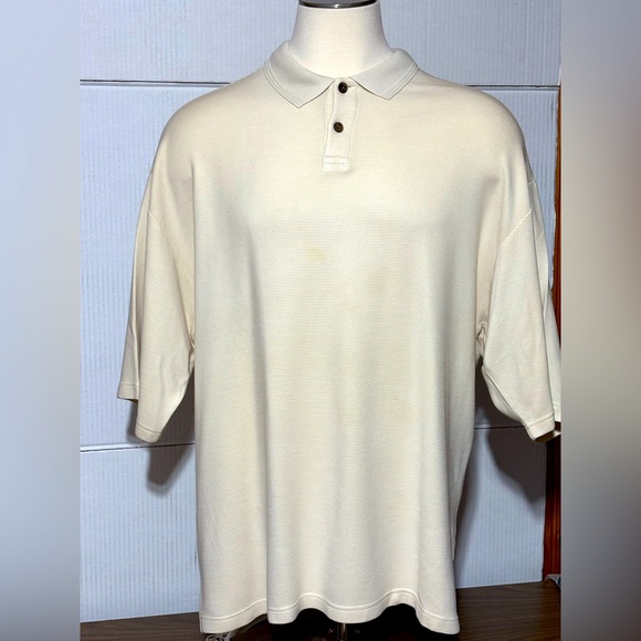 Joseph & Feiss | Shirts | Joseph Fleiss Mens 2x Cream Colored Polo 33 ...